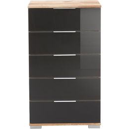 wimex Schubkastenkommode &raquo;Easy&laquo; mit Glas- oder Spiegelfront grau B/H/T: 49cm x 102cm x 41cm, 5 Stk.