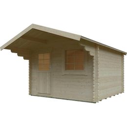 Kiehn-Holz Gartenhaus &raquo;Burgersberg&laquo; aus naturbelassenem Fichtenholz beige Holzwerkstoff Fu&szlig;boden im Gartenhaus, ohne Dacheindeckung