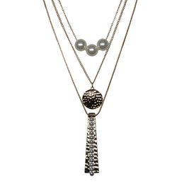 Firetti Damen Lange Kette &raquo;Schmuck Geschenk Multi-Row Longkette&laquo; mit Kunststoffperle gold Metall, L: 68 70 72
