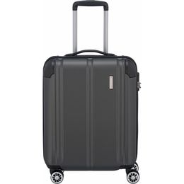 Travelite Herren Travelite Hartschalen-Trolley &raquo;CITY Reisekoffer Hartschale&laquo; 40 l 4 Rollen mit TSA-Schloss, robustes ABS Reisegep&auml;ck grau B/H/T: 40cm 