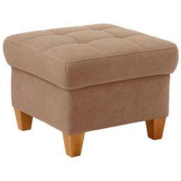 Home Affaire Hocker &raquo;Earl&laquo; braun Struktur fein (100% Polyester);Luxus-Microfaser (100% Polyester);Luxus-Microfaser in Lederoptik (100% Polyester) B/H/