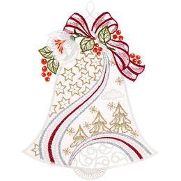 Fensterbild &raquo;Weihnachtsglocke&laquo; Made in Germany rot Polyester B/L: 20cm x 27cm