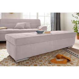 DOMO collection Hocker &raquo;Aversa&laquo; grau Struktur weich (100% Polyester);Luxus-Microfaser (100% Polyester);Struktur (100% Polyester) B/H/T: 161cm x 41cm x