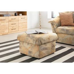 DOMO collection Hocker &raquo;Pegnitz&laquo; beige 100% Polyester B/H/T: 60cm x 39cm x 60cm, Luxus-Microfaser