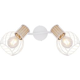 Globo LIGHTING Deckenstrahler &raquo;LUISE&laquo; E27 1 Stk. Deckenstrahler/wei&szlig;/holzoptik/Flur/Wohnzimmer wei&szlig; 1 Stk.