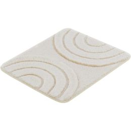 Kleine Wolke Badematte &raquo;Bow, Badvorleger, Badezimmer Teppich&laquo; H&ouml;he 25 mm rutschhemmend beschichtet fu&szlig;bodenheizungsgeeignet Badteppich, Uni Faben, Hoch/Tief Effekt