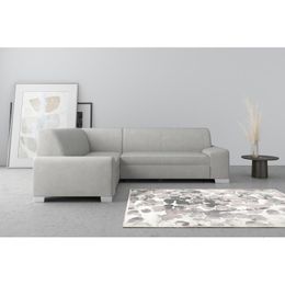DOMO collection Ecksofa &raquo;Anzio in kubischer Formensprache, flache Armlehnen, L-Form&laquo; Wahlweise mit Bettfunktion und Federkern f&uuml;r hohen Sitzkomfort 