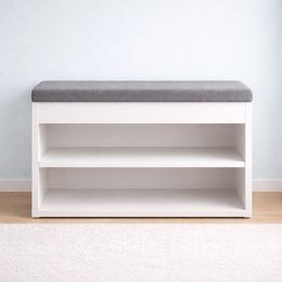 OTTO home Schuhbank &raquo;Schuchschrank 60, Schuhregal, Schuhtruhe, Schuhkommode, Sitzbank&laquo; Inkl. bequemem Sitzkissen mit Stauraum darunter Polyester, 