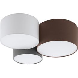 Eglo Deckenleuchte &raquo;PASTORE&laquo; E27 1 Stk. Wohnzimmer, Esszimmer, Schlafzimmer, Textilschirme, 61x49,5x25,5cm wei&szlig; 3, H: 25,5cm, 1 Stk.