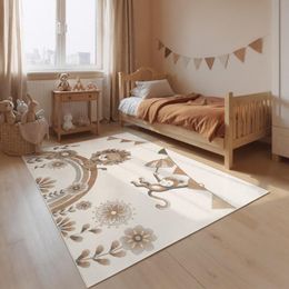 Villeroy & Boch Kinderteppich &raquo;Roar like a Lion Summer Party Teppich&laquo; rechteckig 9 mm H&ouml;he Spielteppich weich, Kinderzimmer, Boho Kids Spielunterlage, Tieremotiv 