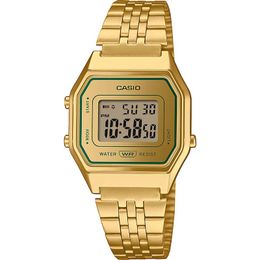 CASIO VINTAGE Damen CASIO VINTAGE Chronograph Quarzuhr, Armbanduhr, Damenuhr, Digitaluhr, Edelstahlarmband gold Einheitsgr&ouml;&szlig;e
