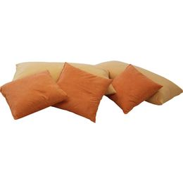 Westfalia Schlafkomfort Dekokissen (5 Stck.) orange Polyester B/L: 40cm x 40cm, 5 Stk.