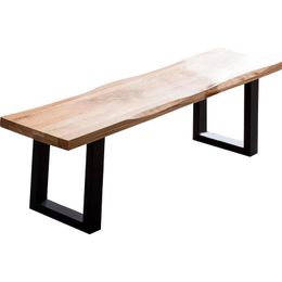 Home Affaire Sitzbank &raquo;Tristano&laquo; Massivholz Eiche ge&ouml;lt beige Massivholz B/H/T: 160cm x 45cm x 35cm