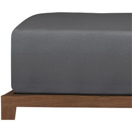 uncover by Schiesser Spannbettlaken &raquo;New Jersey aus 100% Baumwolle&laquo; Made in Green grau Jersey, Obermaterial: 100% Baumwolle B/L: 100cm x 200cm, 1 Stk.