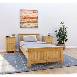 OTTO home Massivholzbett &raquo;Juventus, Bett, Massivholzbett, Holzbett, Bettrahmen&laquo; Breite/Belastbarkeit 140cm/180 KG, Breite 90 cm, aus massiver Kiefer, 