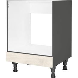 Nobilia Herdumbauschrank &raquo;"Riva", vormontiert, mit h&ouml;henverstellbaren Sockelf&uuml;&szlig;en,&laquo; Breite 60 cm wei&szlig; B/H/T: 60cm x 87cm x 58,3cm