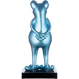 Casablanca by Gilde Tierfigur &raquo;Skulptur Frosch petrol&laquo; blau Kunstharz B/H/T: 32cm x 68cm x 30cm