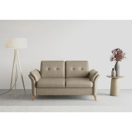 Sit & More sit&more 2-Sitzer &raquo;G&ouml;teborg&laquo; inklusive Sitztiefenverstellung und Federkern beige B/H/T: 171cm x 90cm x 102cm, Luxus-Microfaser, Inklusive 