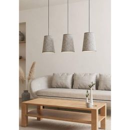 Eglo H&auml;ngeleuchte &raquo;ALSAGER&laquo; E27 1 Stk. Pendelleuchte, Filz in Grau und Metall in Schwarz, E27 Fassung, 91 cm schwarz 3, &Oslash; 0cm H: 110cm, 1 Stk.