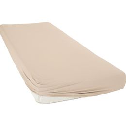 bellana Spannbettlaken &raquo;bellana premiumstretch&laquo; super elastisch beige Jersey-Elasthan, Obermaterial: 95% Baumwolle, 5% Elasthan 1 Stk., Jersey-