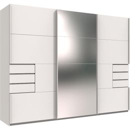 wimex Schwebet&uuml;renschrank &raquo;Saigon&laquo; mit Spiegelt&uuml;r, 3 T&uuml;ren, 270cm breit wei&szlig; Holzwerkstoff B/H/T: 270cm x 208cm x 64cm, Schubladen: 6 Stk. T&uuml;ren: 3 Stk.