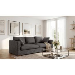 OTTO home 2,5-Sitzer &raquo;Coray&laquo; extra weich und kuschelig, F&uuml;llung mit Federn und Daunen grau 100% PES B/H/T: 220cm x 80cm x 113cm, Luxus-Microfaser