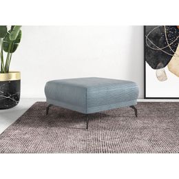 Home Affaire Hocker &raquo;Coco&laquo; Cord-Bezug in 2 Ausf&uuml;hrungen, F&uuml;&szlig;en 15 cm hoch blau 100% Polyester B/H/T: 89cm x 43cm x 89cm, Breitcord, ohne Federkern