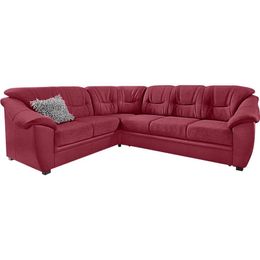 Sit & More sit&more Ecksofa &raquo;Savona&laquo; optional Schlaffunktion, Federkern rot PRIMABELLE -Microfaser (100% Polyester);SOFTLUX /Struktur (Korpus in Kunstleder, Sitz