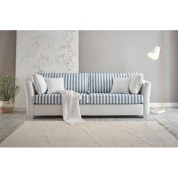 Home Affaire 3-Sitzer &raquo;CALIFORNIA&laquo; maritimer Landhausstil, in 3Breiten, mit Holzf&uuml;&szlig;en Wei&szlig; lackiert beige 100% PES B/H/T: 240cm x 88cm x 96cm, 