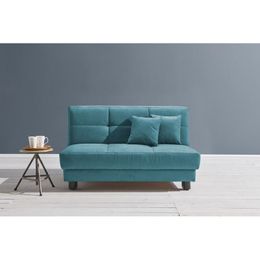 ell+ell ell + ell Schlafsofa &raquo;Tilda&laquo; Breite 160 cm, inkl. 2 Zierkissen blau 100% Polyester B/H/T: 160cm x 90cm x 100cm, Flachgewebe, Gel-Sandwichpolster, ohne