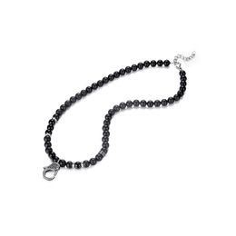 Kingka Herren Kette ohne Anh&auml;nger &raquo;SN681SAG&laquo; mit Achat schwarz Edelstahl, L: 50