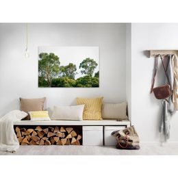 A.S. Cr&eacute;ation Leinwandbild &raquo;Treetop&laquo; Kunst Wald 1 Stk. tlg. Baumkronen Keilrahmen Wald Leinwand-Bild Wohnzimmer modern Wandbild gr&uuml;n Massivholz, Stahl B/H/T: 90cm x