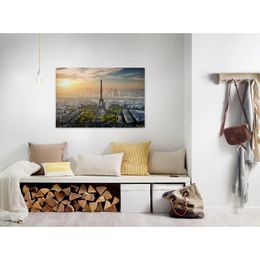 A.S. Cr&eacute;ation Leinwandbild &raquo;Eiffel Tower&laquo; Kunst Paris 1 Stk. tlg. Paris Keilrahmen Bild Eiffelturm Leinwand-Bild Wohnzimmer modern Wand bunt Holz, Stahl B/H/T: 90cm