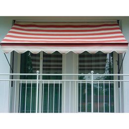Angerer Klemmmarkise rot/beige, Ausfall: 150 cm, versch. Breiten rot Polyacryl 150cm, 150cm