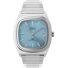 Timex Herren Automatikuhr &raquo;E Line&laquo; Armbanduhr, Herrenuhr, Mechanische Uhr, Edelstahlarmband, analog, Tag Einheitsgr&ouml;&szlig;e