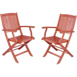 Garden Pleasure Klappstuhl &raquo;STOCKHOLM&laquo; (Set) 2 Stk.2er Set braun Massivholz B/H/T: 52,5cm x 90cm x 59,5cm, 2 Stk.