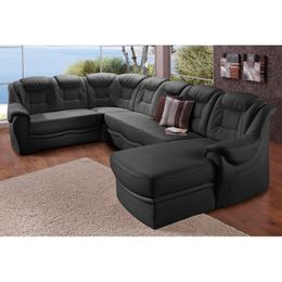 Sit & More sit&more Wohnlandschaft &raquo;Bellevue U-Form&laquo; wahlweise mit Schlaffunktion schwarz PRIMABELLE-Microfaser (100% Polyester);SOFTLUX-Kunstleder;NaturLEDER (