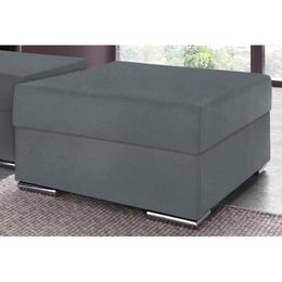 Collection AB Hocker &raquo;John, B: 100 cm&laquo; optional Federkernpolsterung grau Struktur (100% Polyester);Kunstleder SOFTLUX / Struktur (80% Polyester; 20% 