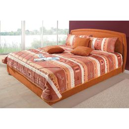 Westfalia Schlafkomfort Polsterbett mit Bettkasten schwarz Bezug Bett: Microfaser (100% Polyester);Bonnell-Federkernmatratze: Mischgewebe (51% Polyprophlen, 39% Polyester, 10