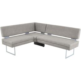 K+w Komfort & Wohnen K+W Komfort & Wohnen Eckbank langer Schenkel links oder rechts, mit dekorativen Distanzhalter grau B/H/T: 158cm x 89cm x 199cm, Microfaser Struktur 
