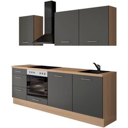 IMPULS K&Uuml;CHEN K&uuml;chenzeile &raquo;"Kopenhagen", Ausrichtung w&auml;hlbar, Schubk&auml;sten mit Soft-Close&laquo; vormontiert, wahlweise mit E-Ger&auml;ten, Breite 220 cm B/H/T: 