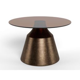 ACTONA GROUP Couchtisch &raquo;Dunsley, Kaffeetisch, Beistelltisch&laquo; Tisch, Tischplatte aus Glas, in 2 Gr&ouml;&szlig;en braun B/H/T: 70cm x 41,5cm x 70cm