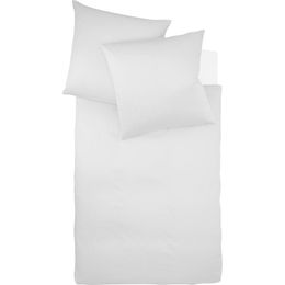 Fleuresse Bettw&auml;sche &raquo;Colours in 135x200, 155x220 oder 200x200 cm&laquo; 2 Stk. Bettw&auml;sche aus 100% Baumwolle, uni, mit Rei&szlig;verschluss silber Mako-Satin, 