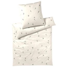 Elegante Bettw&auml;sche &raquo;Mono Ski&laquo; 2 Stk. angenehmes Hautgef&uuml;hl Mako-Satin, Obermaterial: 100% Baumwolle B/L: 135cm x 200cm, 1 Stk., 1 Stk., Mako-Satin, B/L: 80cm 