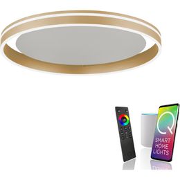 Neuhaus Q SMART HOME LIGHTS LED Deckenleuchte &raquo;Q-VITO&laquo; LED-Board 1 Stk. warmwei&szlig; - kaltwei&szlig; gold 1, &Oslash; 59cm, 1 Stk.
