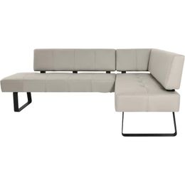 K+w Komfort & Wohnen K+W Komfort & Wohnen Eckbank &raquo;Spider II&laquo; Sitzsteppung, bequem durch Sandwichbauweise, 2 Stellma&szlig;e grau B/H/T: 195cm x 88cm x 165cm, Leder CASAY, 
