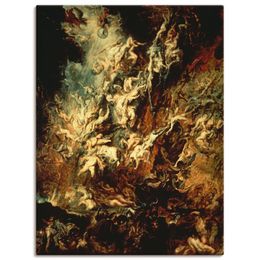 Artland Leinwandbild &raquo;H&ouml;llensturz der Verdammten I&laquo; Dark Fantasy 1 Stk. tlg. auf Holzrahmen gespannt beige Leinwand B/H/T: 60cm x 80cm, Leinwandbild Dark 