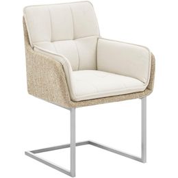 PLACES OF STYLE Esszimmerstuhl &raquo;Durham, TOPSELLER!, 1 Esszimmerstuhl in modernem Design, Sitz und R&uuml;cken gepolstert beige B/H/T: 65cm x 90cm x 64cm, 