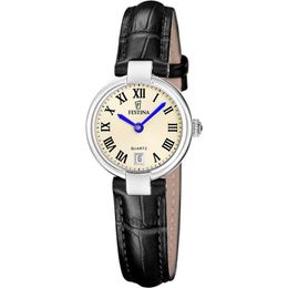 Festina Damen Quarzuhr &raquo;Mademoiselle&laquo; Armbanduhr, Damenuhr, Lederarmband, analog, Tag Einheitsgr&ouml;&szlig;e