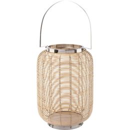 Creativ home Windlicht &raquo;Laterne ALEGRE, mit Henkel&laquo; Kerzenhalter aus Naturweide braun Holzwerkstoff, Metall B/H/T: 34cm